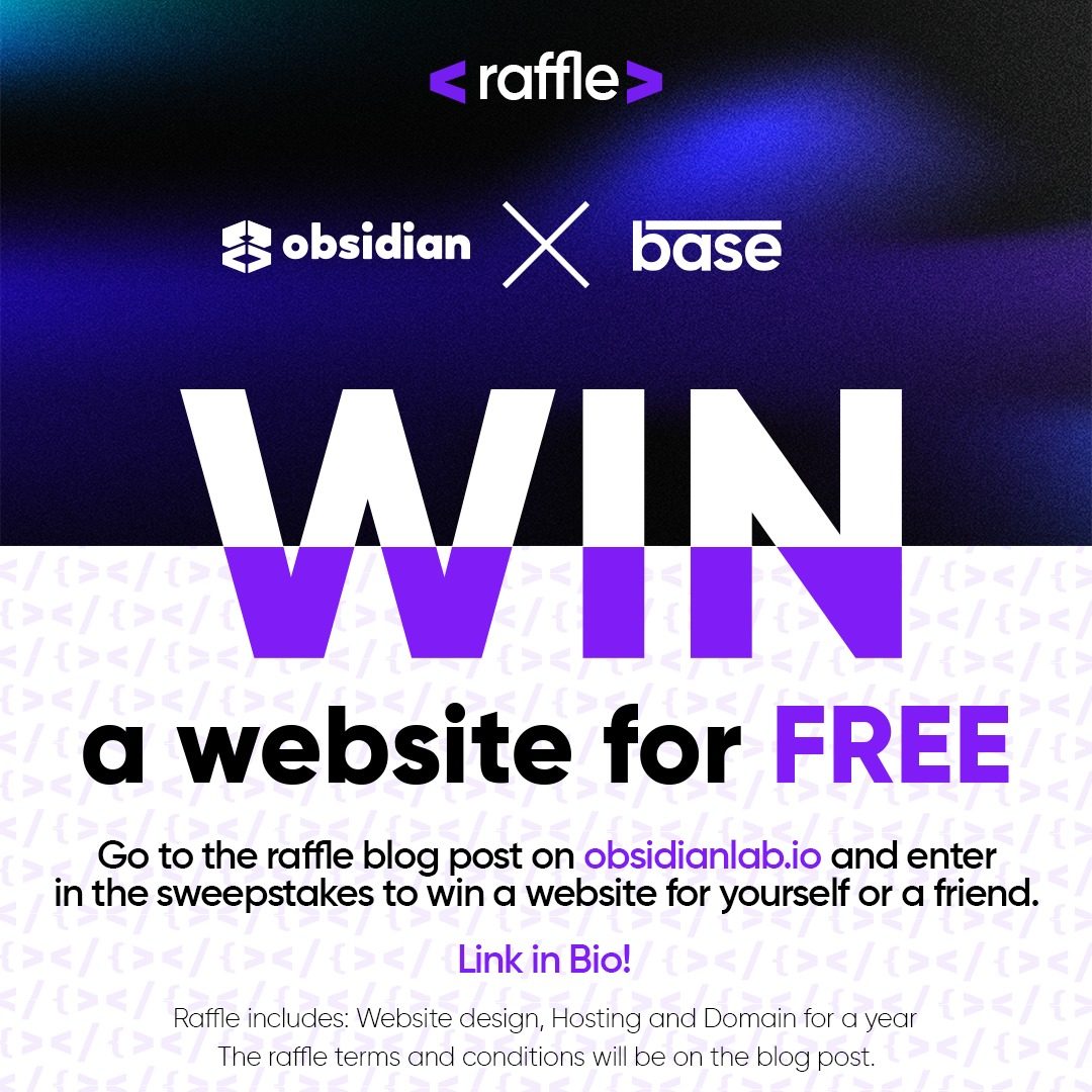 Enter to Win: Website Giveaway Sweepstakes! - Obsidianlab